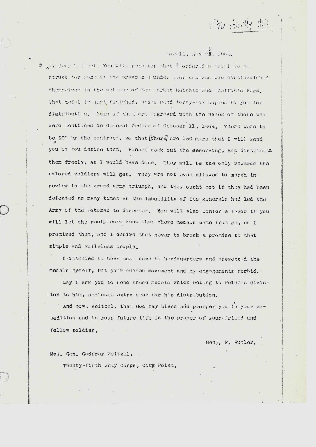 Artifact Spotlight: Butler Medal (Army of the James Medal) – African ...