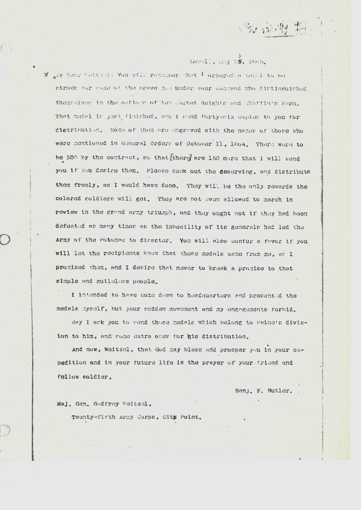 Artifact Spotlight: Butler Medal (Army of the James Medal) – African ...